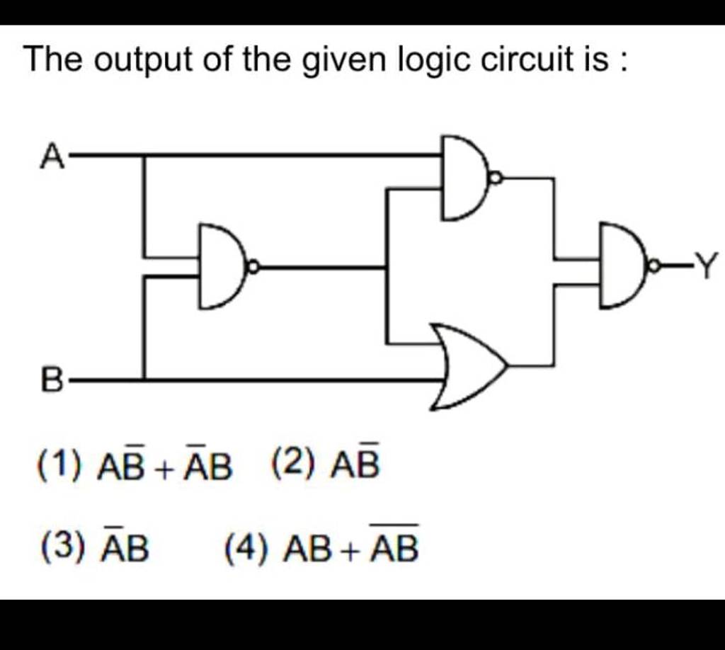 The Output Of The Given Logic Circuit Is Filo