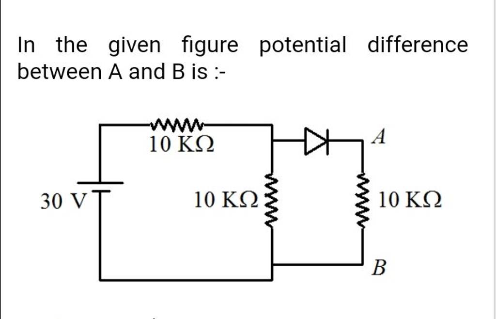 In The Given Figure Potential Difference Between A And B Is Filo