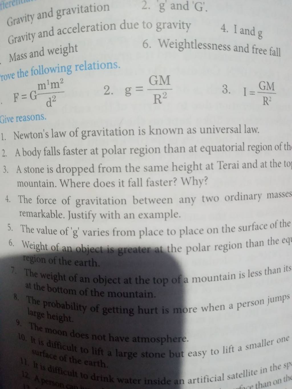 Gravity and gravitation quad2.mathrmg and mathrmGprime. Gravity and accel..
