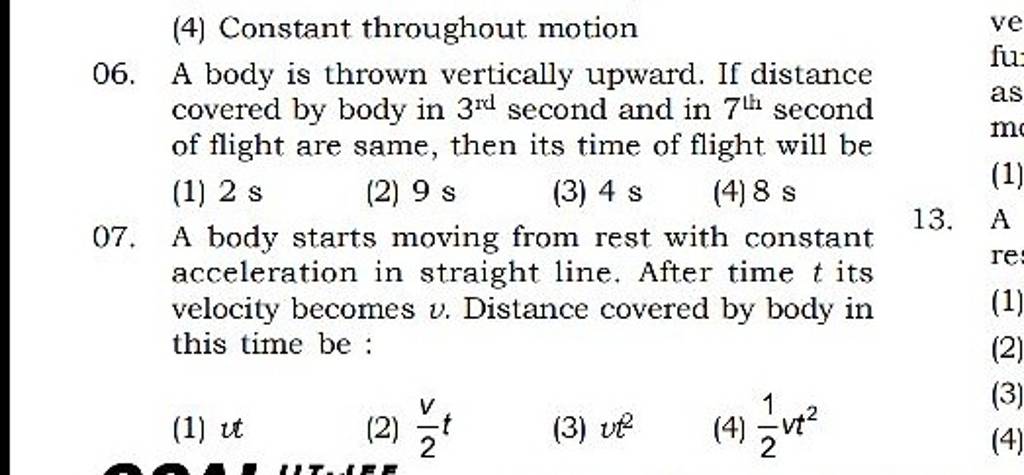 A Body Starts Moving From Rest With Constant Acceleration In Straight Lin