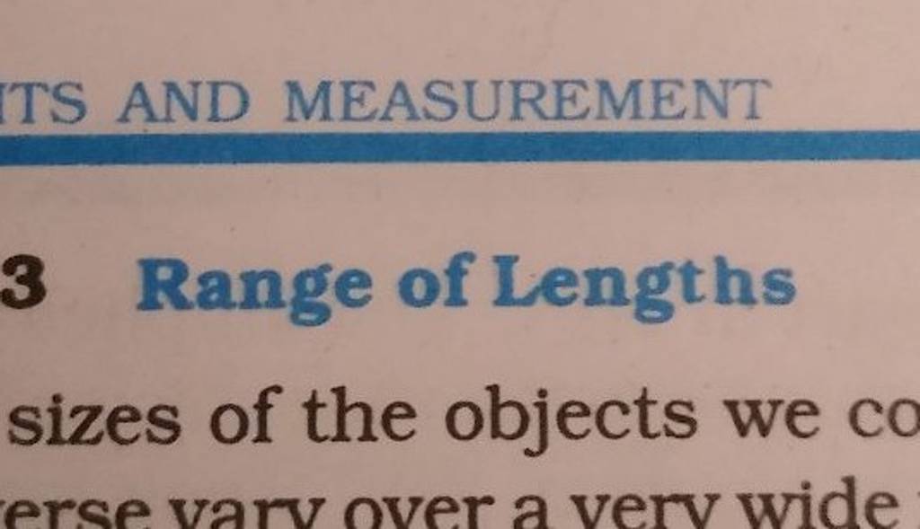 ITS AND MEASUREMENT 3 Range of Lengths sizes of the objects we co | Filo