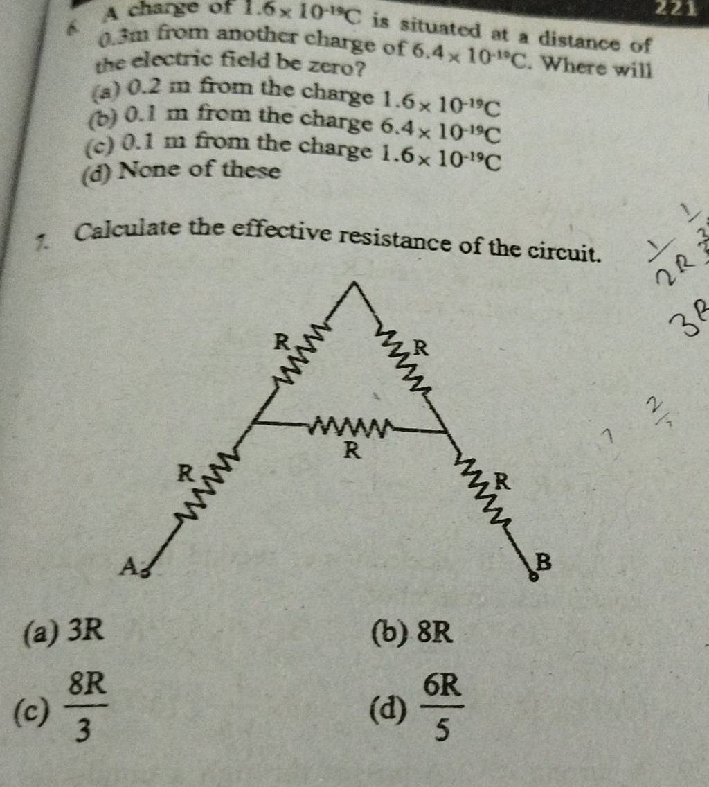 Calculate the effective resistance of the circuit. | Filo