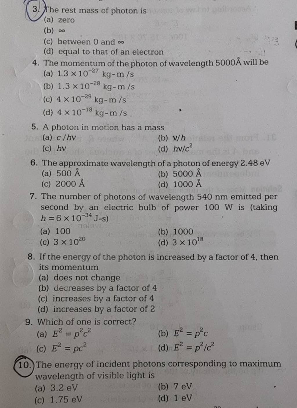 The number of photons of wavelength 540mathrm nm emitted per second by an..