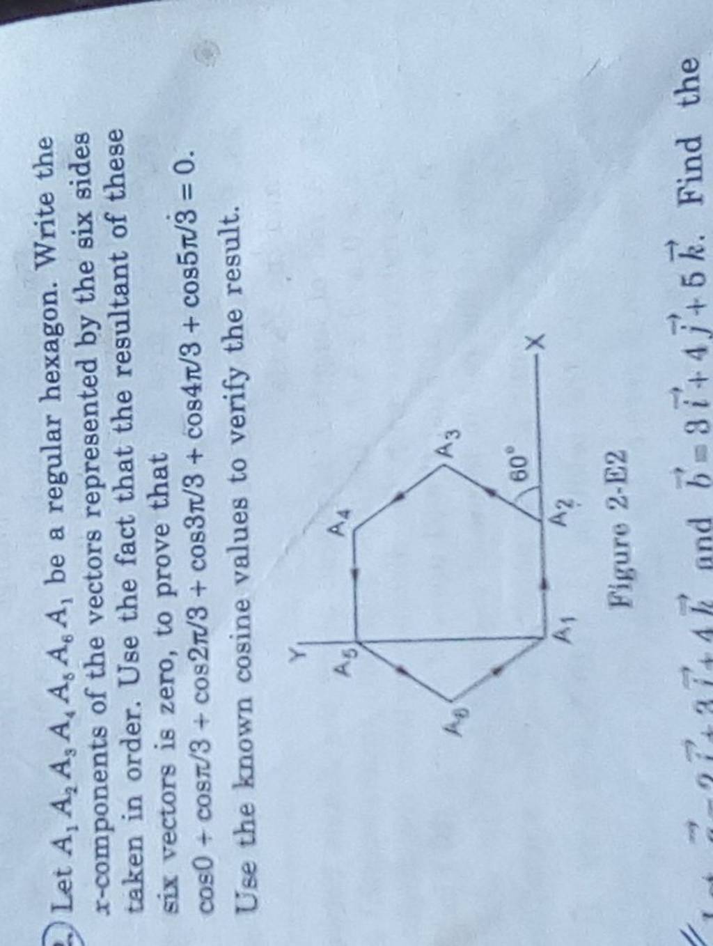 Let A1 A2 A3 A4 A5 A6 A1 be a regular hexagon. Write the x-components of..