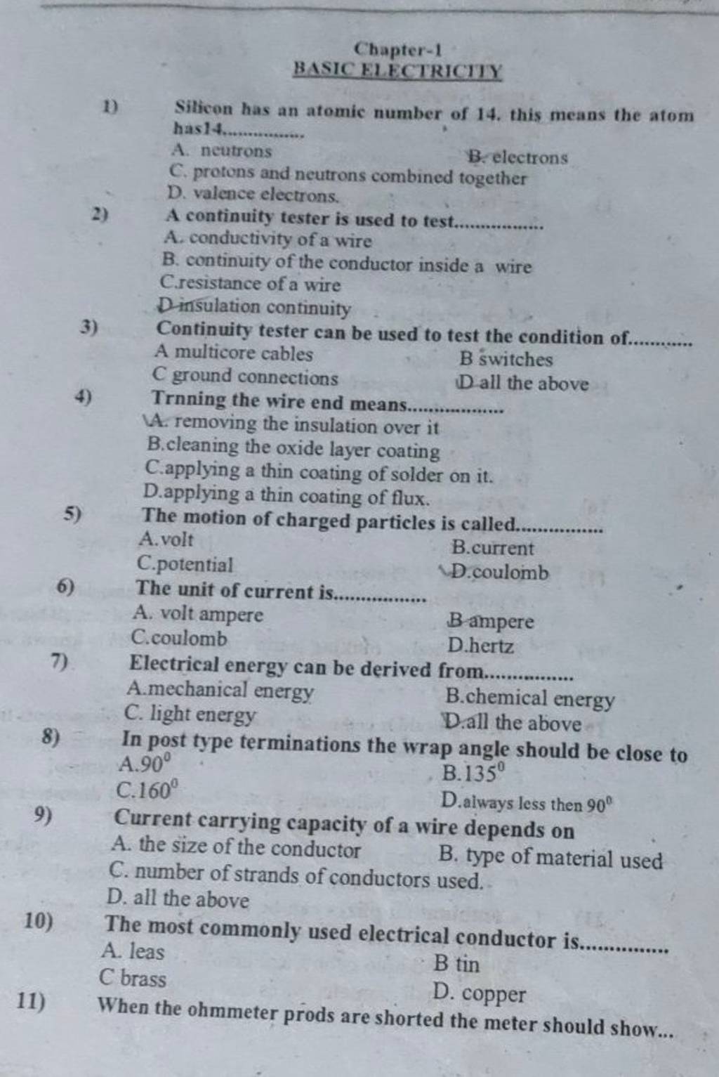D. Current carrying capacity of a wire depends on 90circ Current carryin..