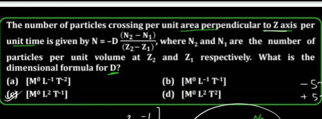 The number of particles crossing per unit area perpendicular to mathrmZ a..