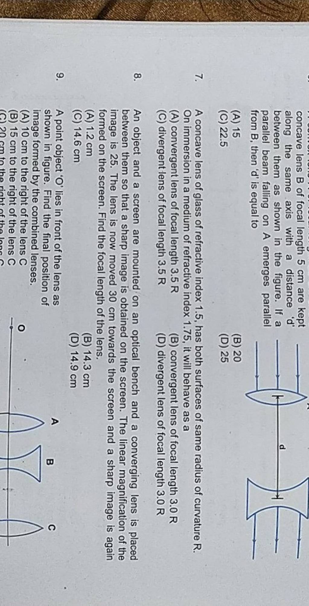 A point object mathrmO lies in front of the lens as shown in figure. Fi..