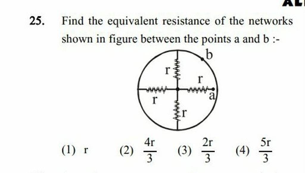 Find the equivalent resistance of the networks shown in figure between th..