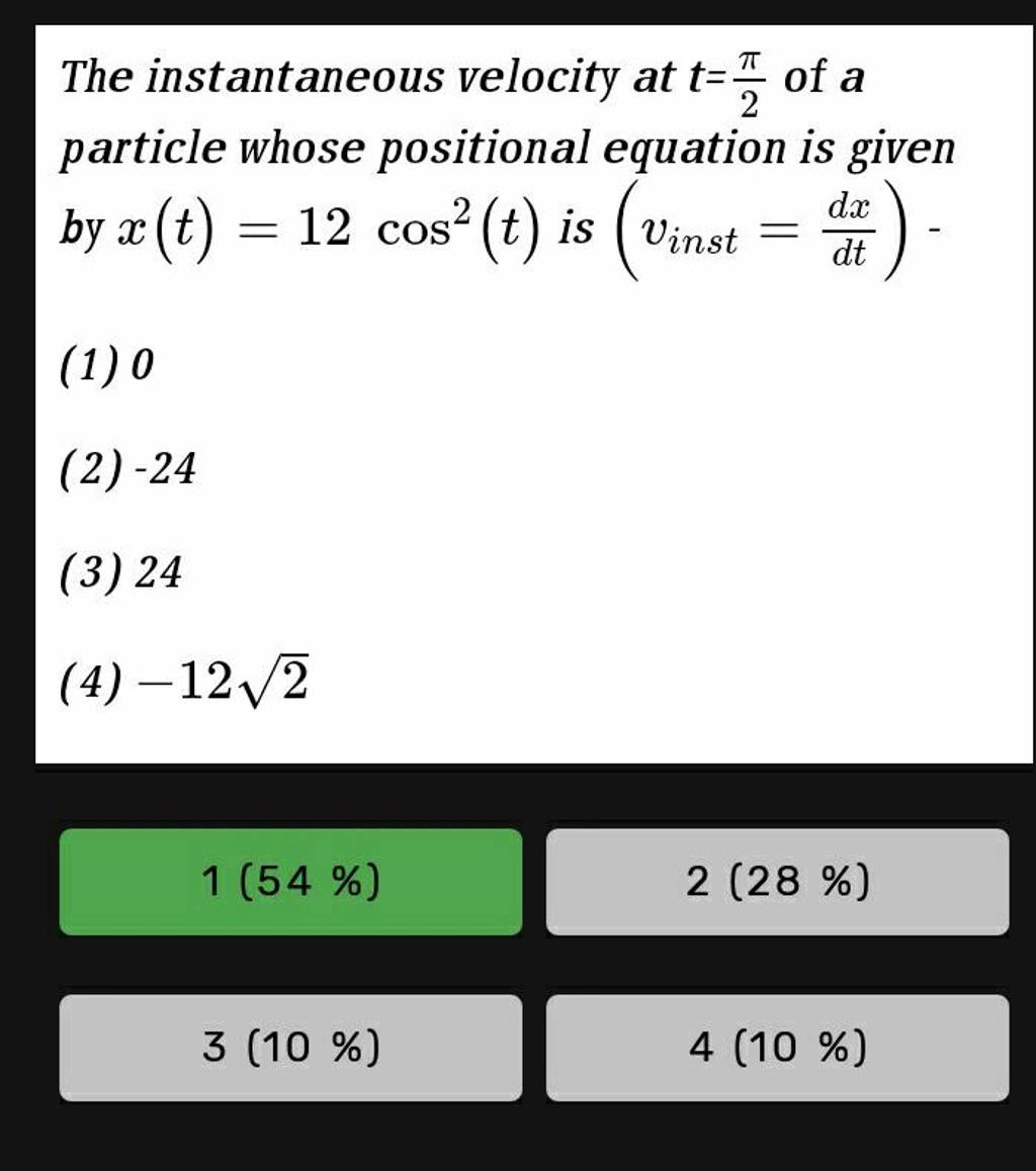 Instantaneous Velocity Equation