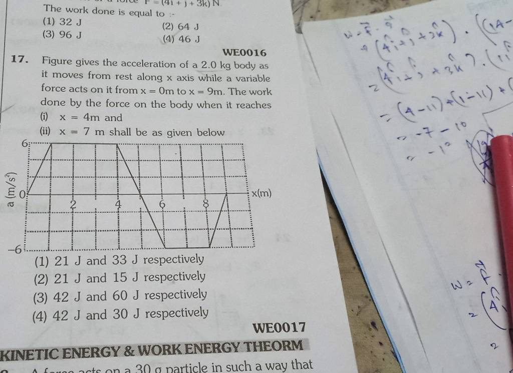 The work done is equal to | Filo