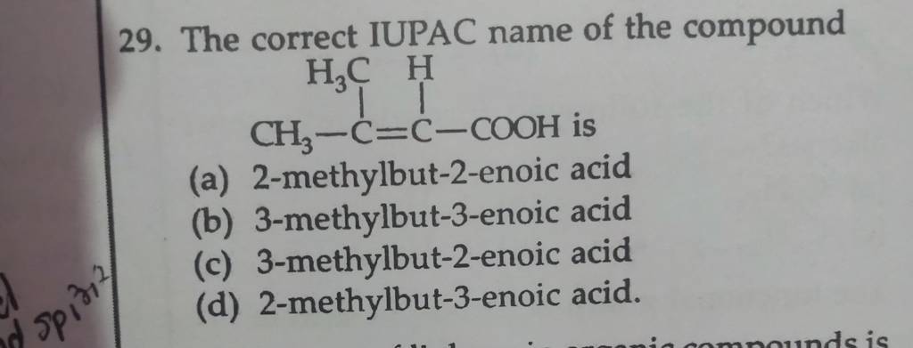The correct IUPAC name of the compound | Filo
