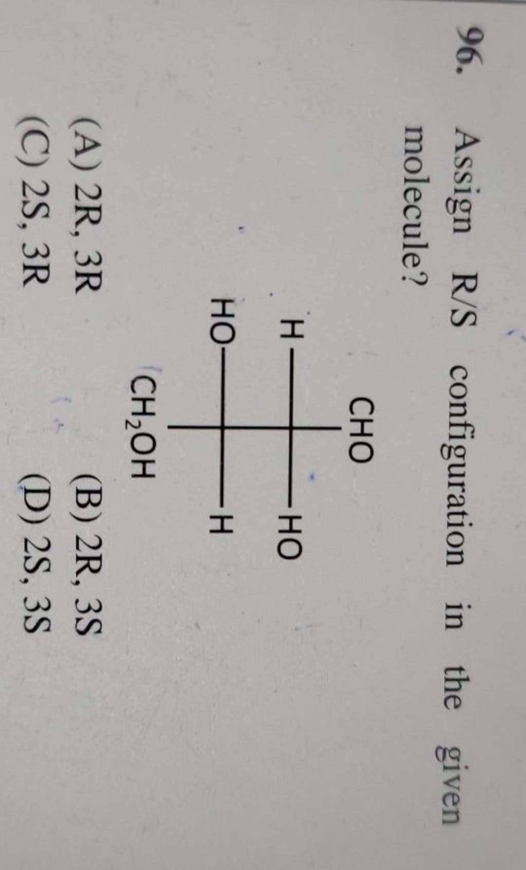 Assign R/S configuration in the given molecule? | Filo