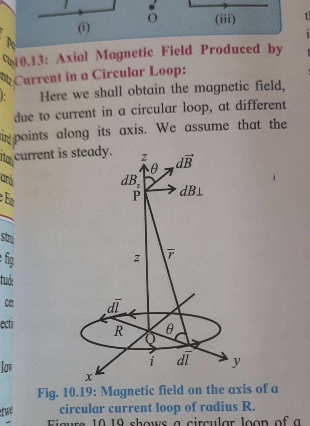 Q 0,10.13 : Axial Magnetic Field Produced by DQ Current in a Circular Loo..
