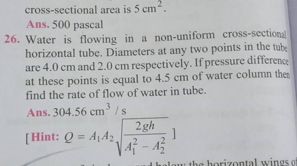 cross-sectional area is 5 cm2. | Filo