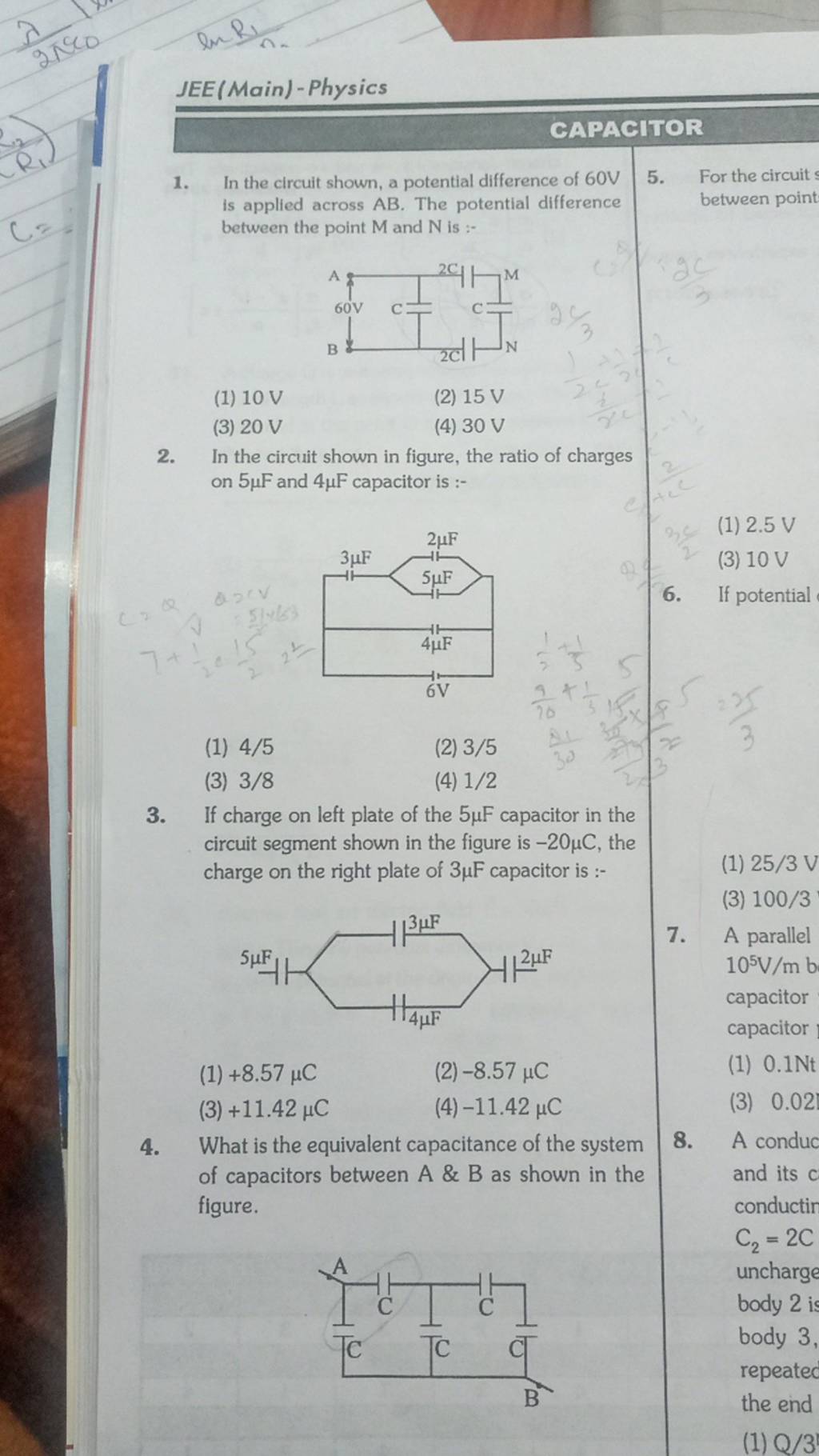 In the circuit shown in figure, the ratio | Filo In the circuit shown in figure, the ratio | Filo