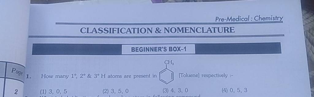 Pre-Medical: Chemistry CLASSIFICATION \& NOMENCLATURE 2 | Filo