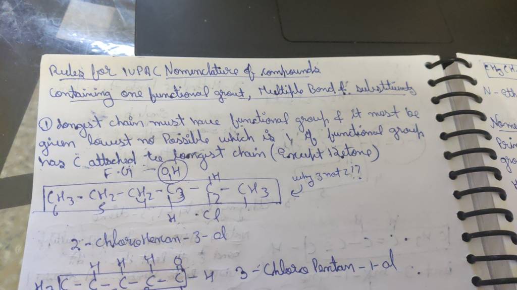 Rules For Iupac Nomenclature Of Compounds Contrining One Functional Grou
