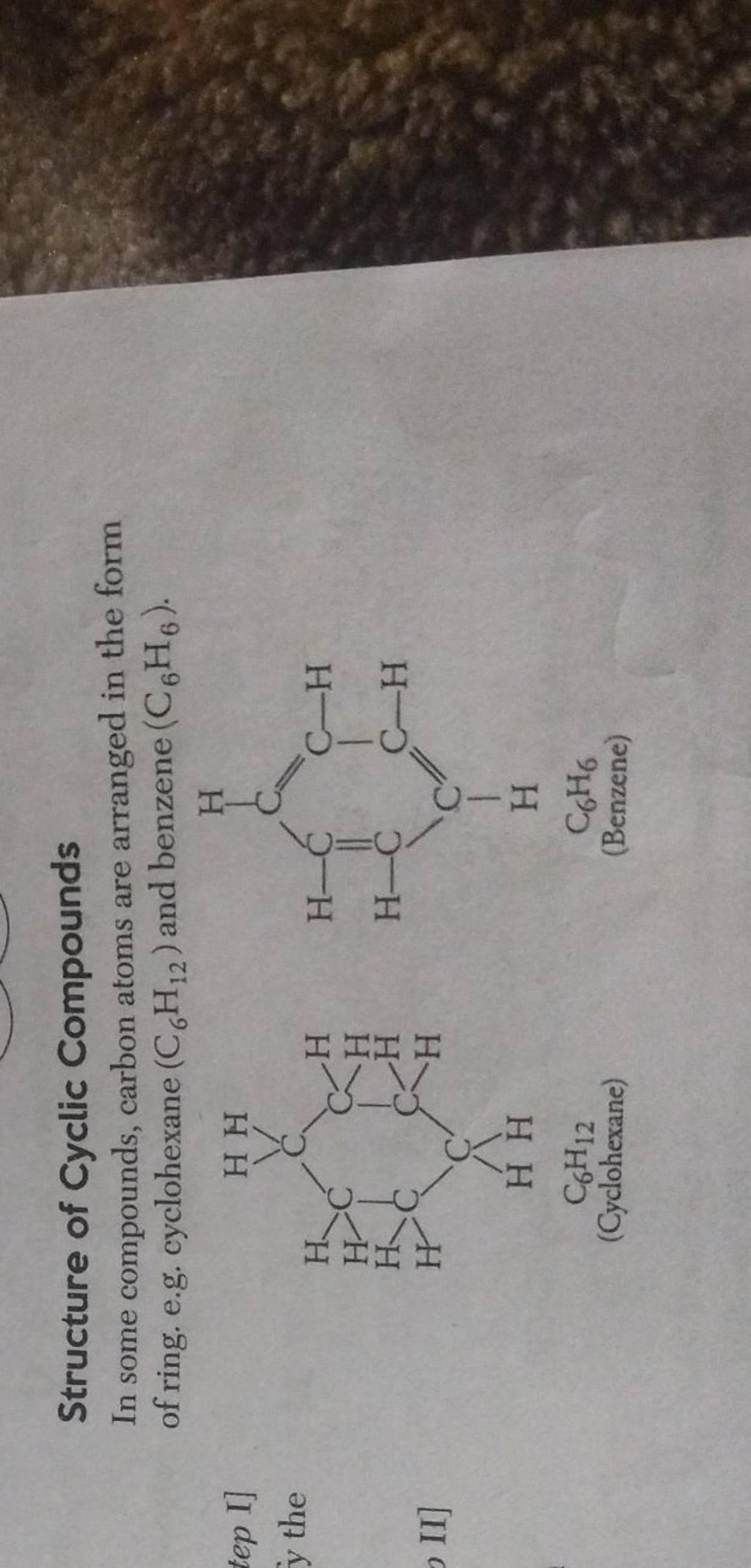 Structure Of Cyclic Compounds In Some Compounds Carbon Atoms Are Arrange