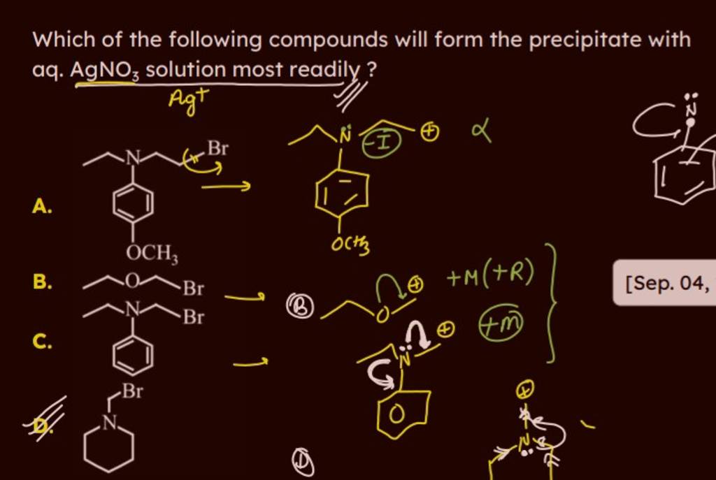 Which of the following compounds will form the precipitate with aq. AgNO3..
