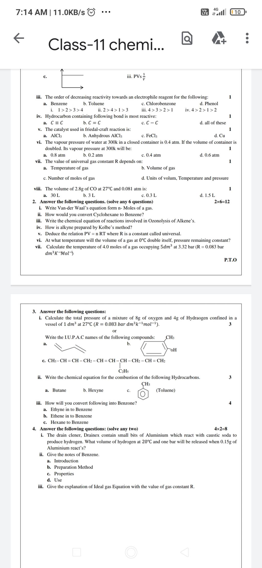 How Will You Convert Following Into Benzone 4 Answer The Following Ques 8872
