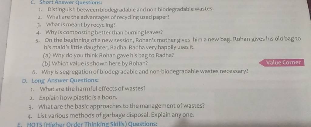 Why is segregation of biodegradable and non-biodegradable wastes necessar..