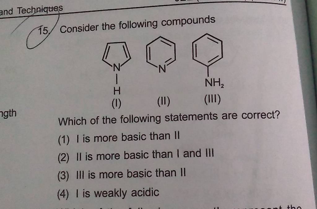Consider The Following Compounds I Ii Iii Which Of The Following St