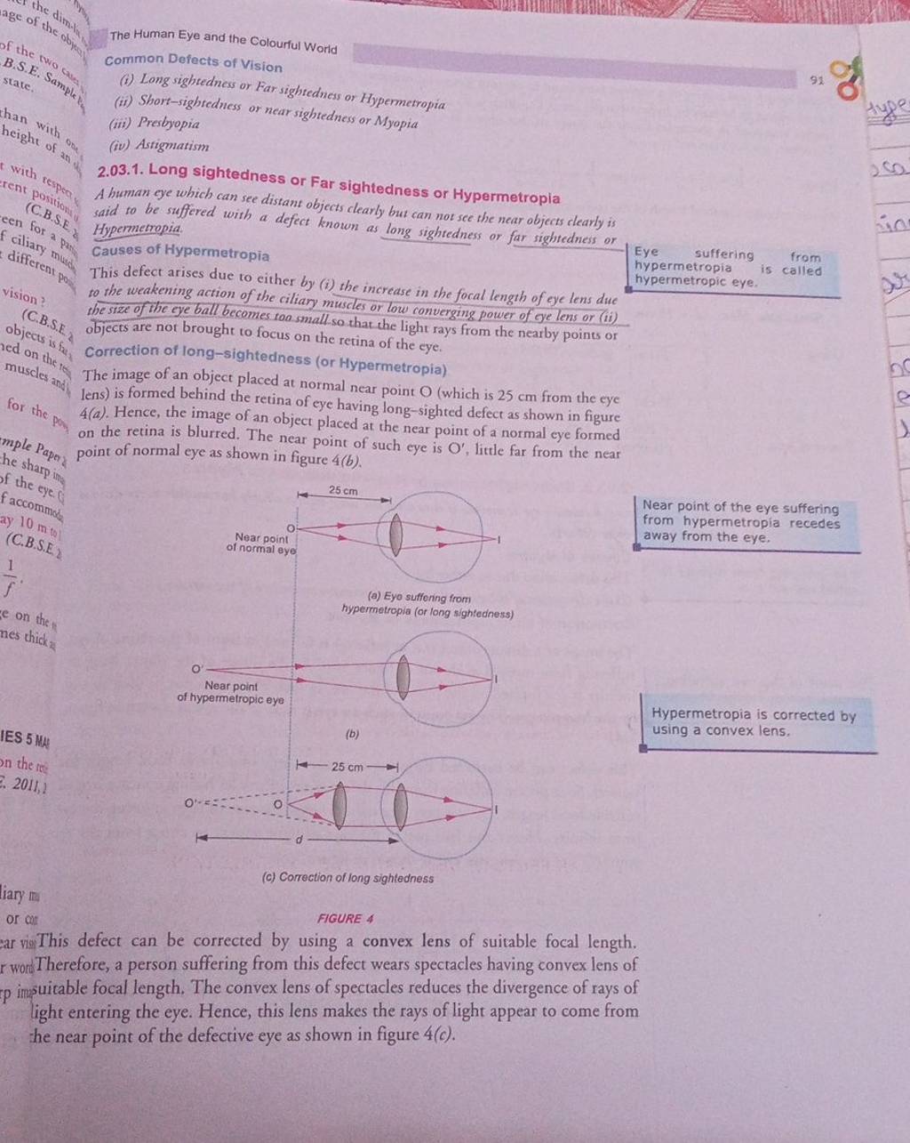 The Human Eye and the Colourful World 92 Common Defects of Vision | Filo