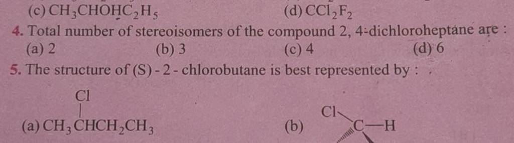 S 2 Chlorobutane Structure