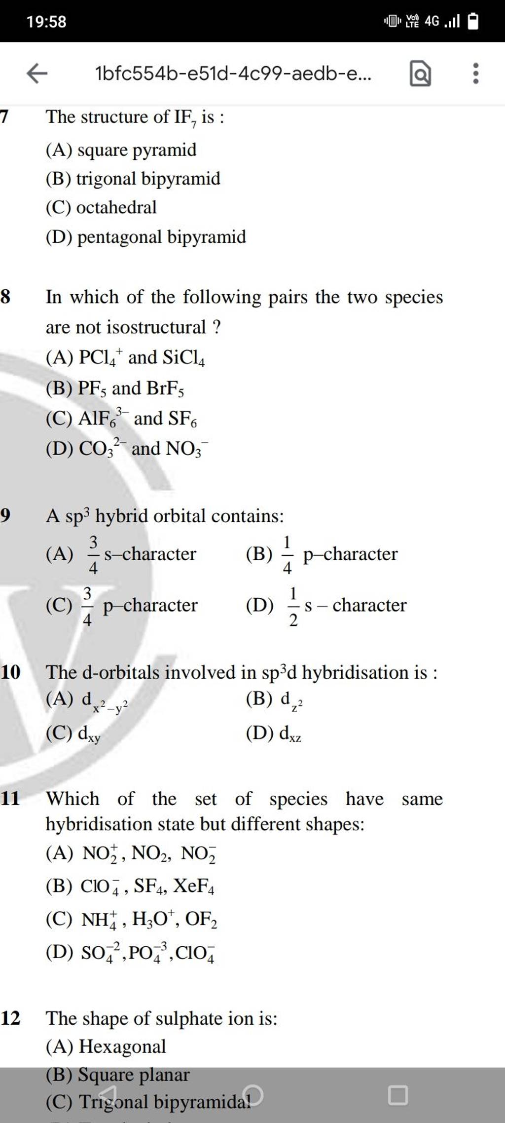 19:58 7 The structure of IF7 (A) square pyramid | Filo