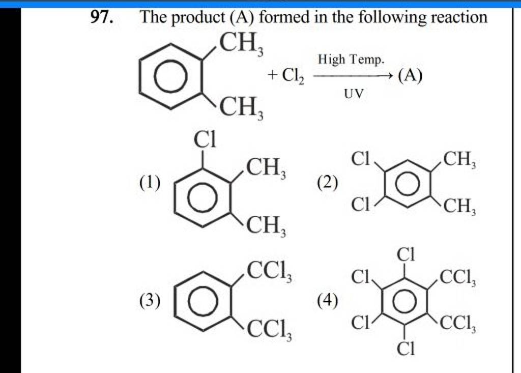 The product (A) formed in the following reaction | Filo