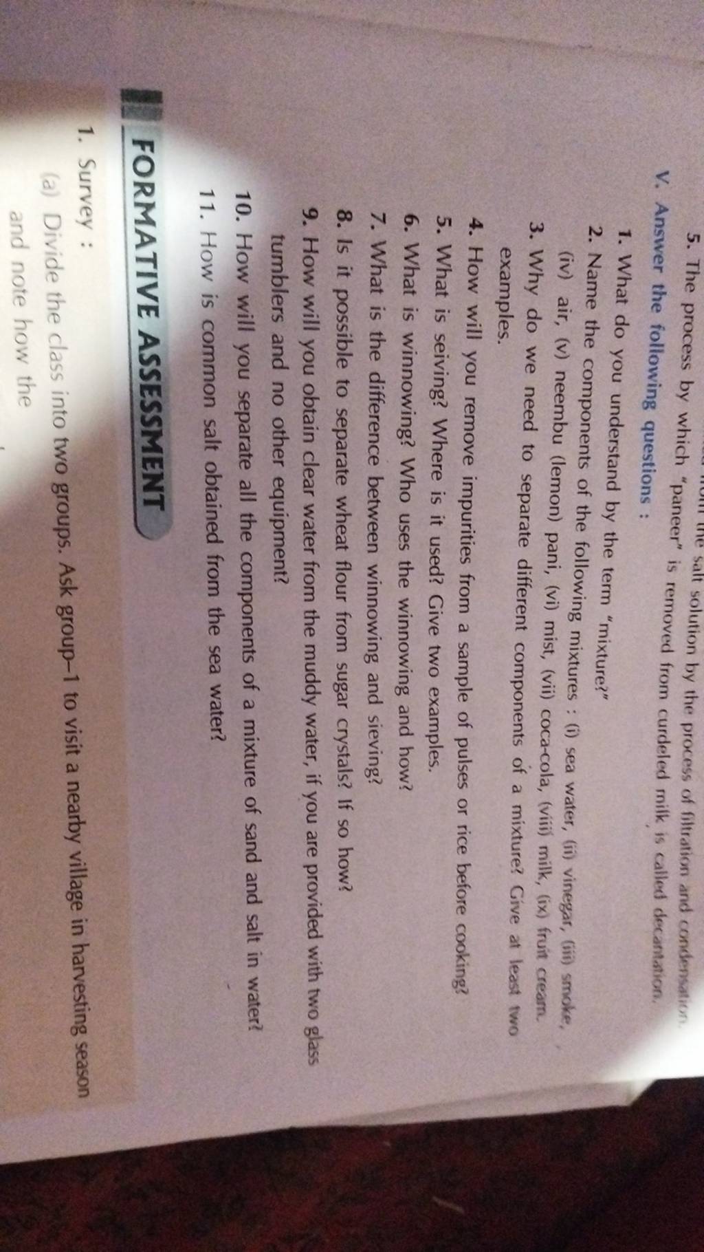 What is the difference between winnowing and sieving? 8. Is it possible t..