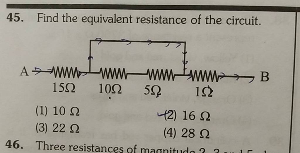 Find the equivalent resistance of the circuit. | Filo