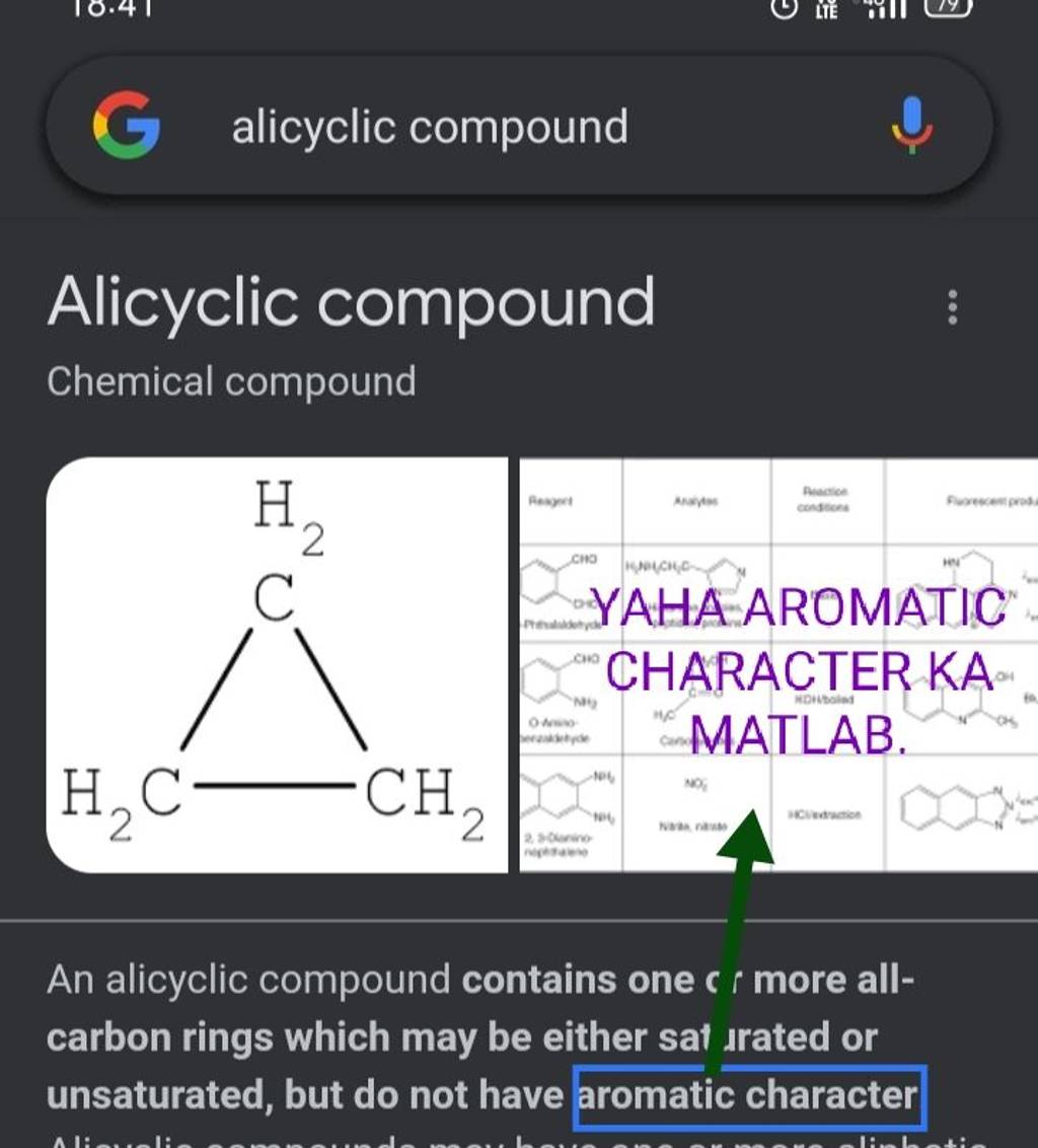 alicyclic compound Alicyclic compound Chemical compound An alicyclic comp..