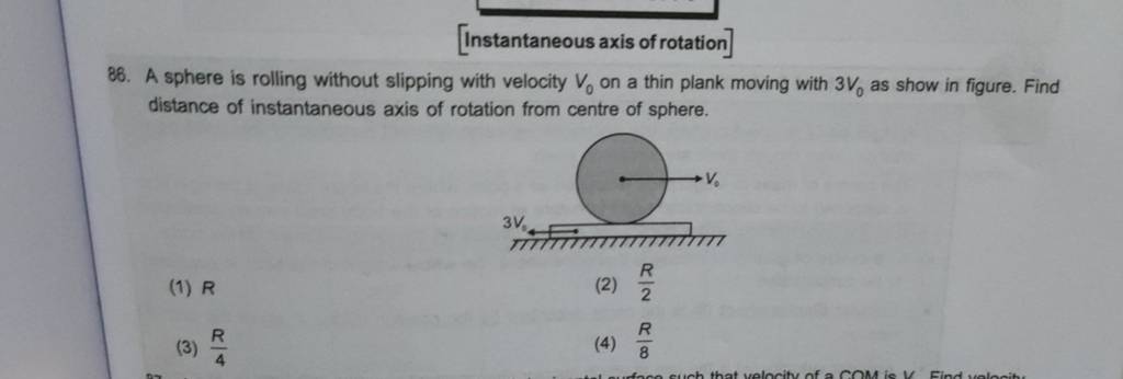 Instantaneous Axis Of Rotation 88 A Sphere Is Rolling Without Slipping
