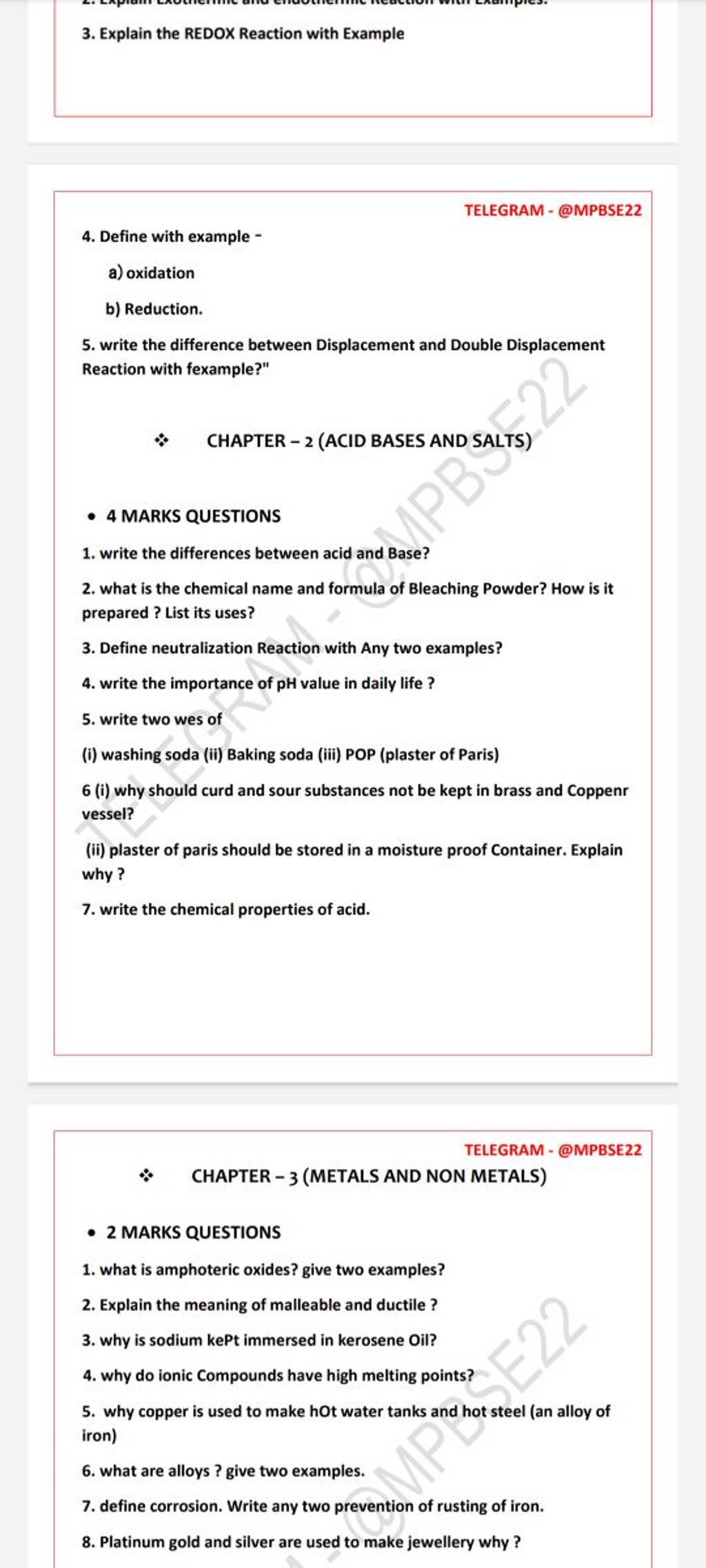 Reduction. write the difference between Displacement and Double Displace..