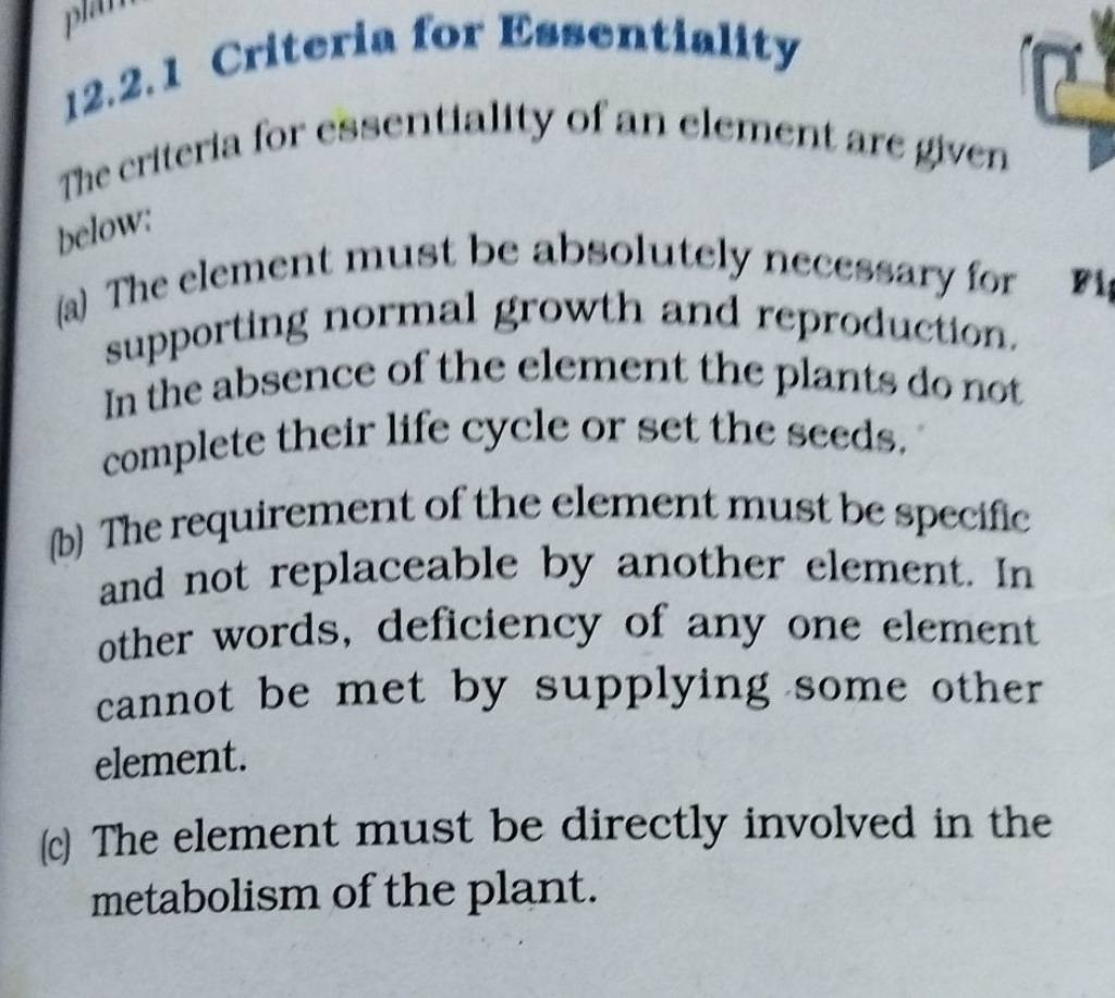 12 2 1 Criteria For Essentiality The Criteria For Essentlality Of An Elem