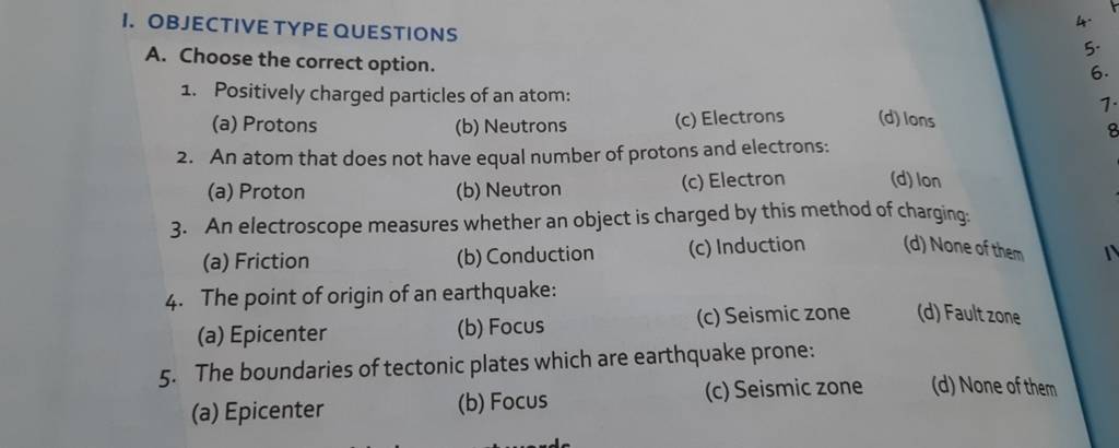 The point of origin of an earthquake: | Filo