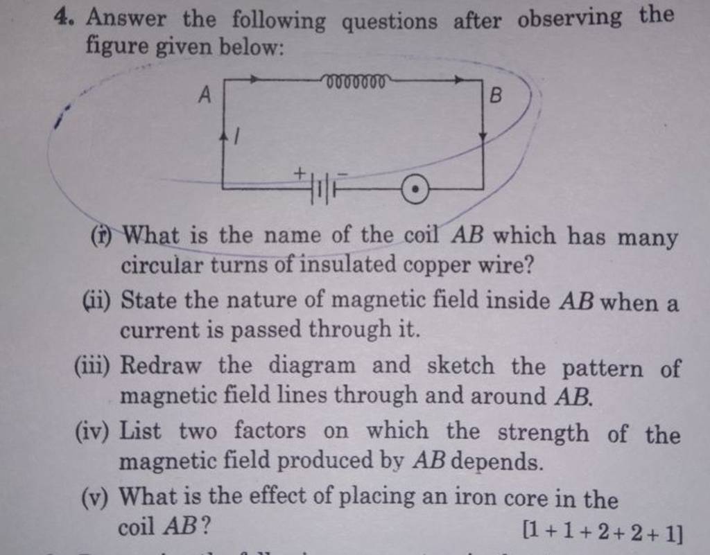 Answer the following questions after observing the figure given below:..