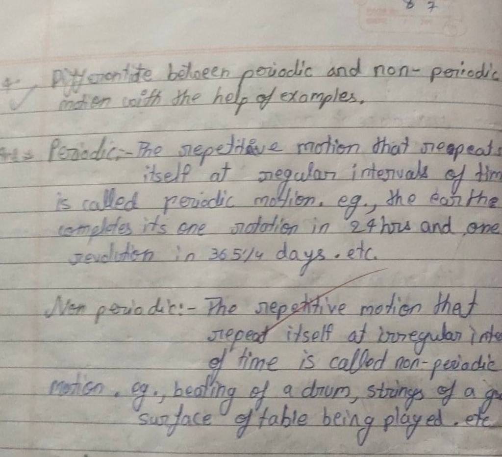 Non Periodic Motion Examples