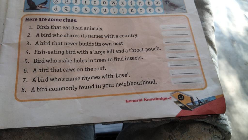 Here are some clues. | Filo