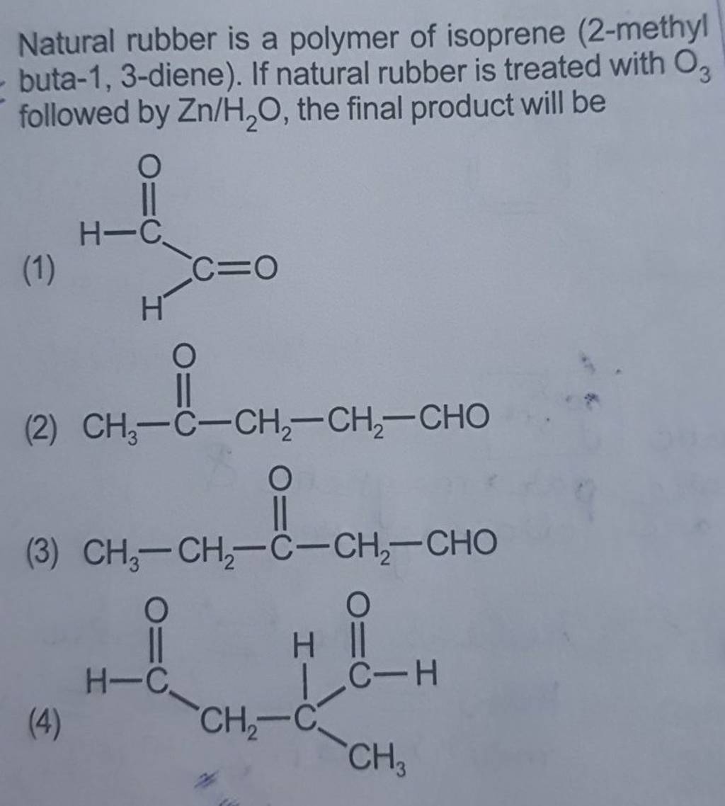 Natural rubber is a polymer of isoprene (2-methyl buta-1, 3-diene). If na..