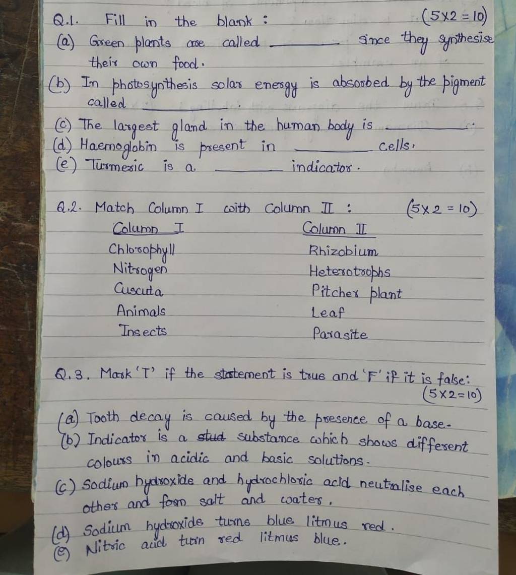 colours in acidic and basic solutions. (c) Sodium hydroxide and hydrochlo..