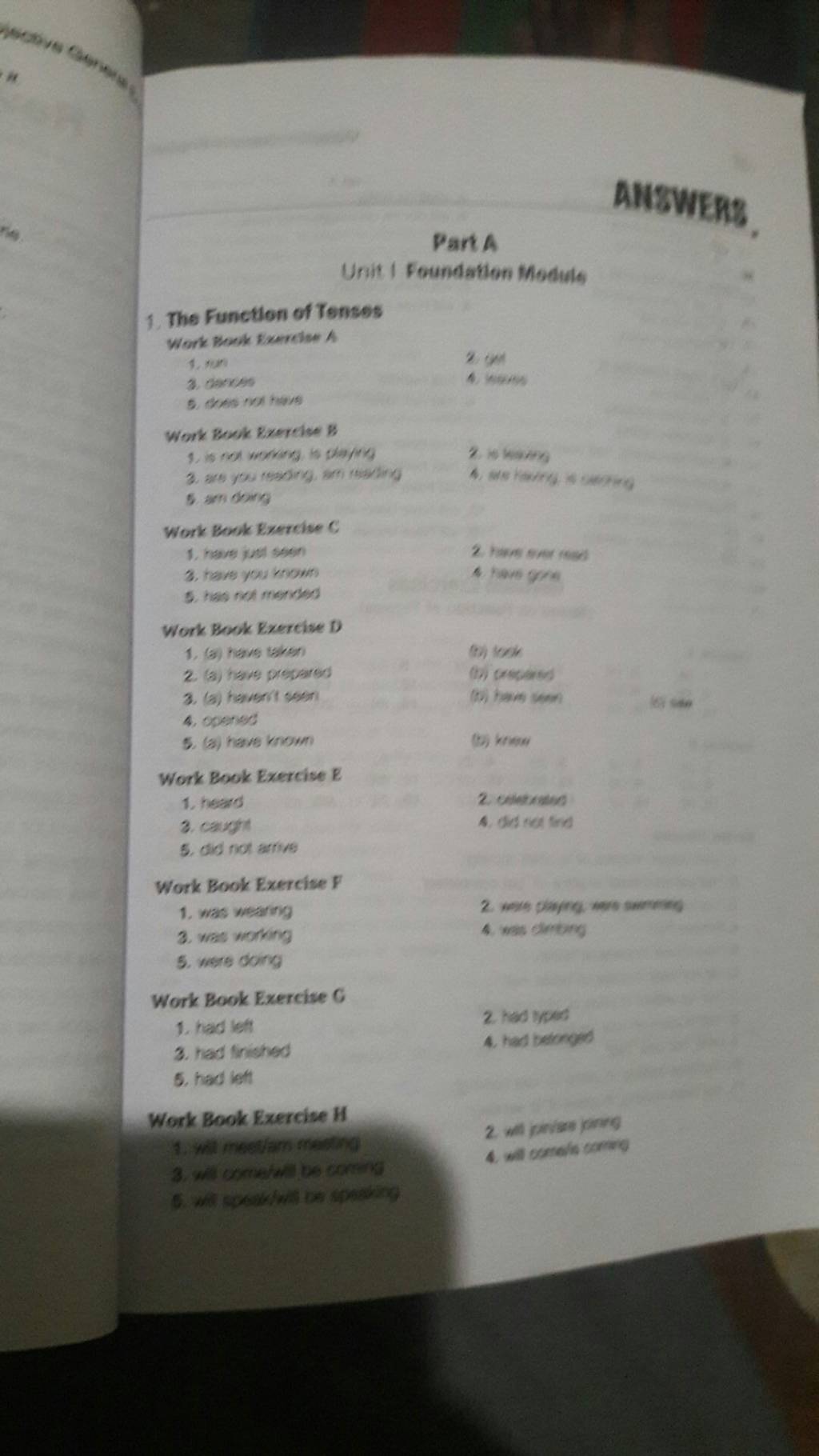 Work Book Exercise G | Filo