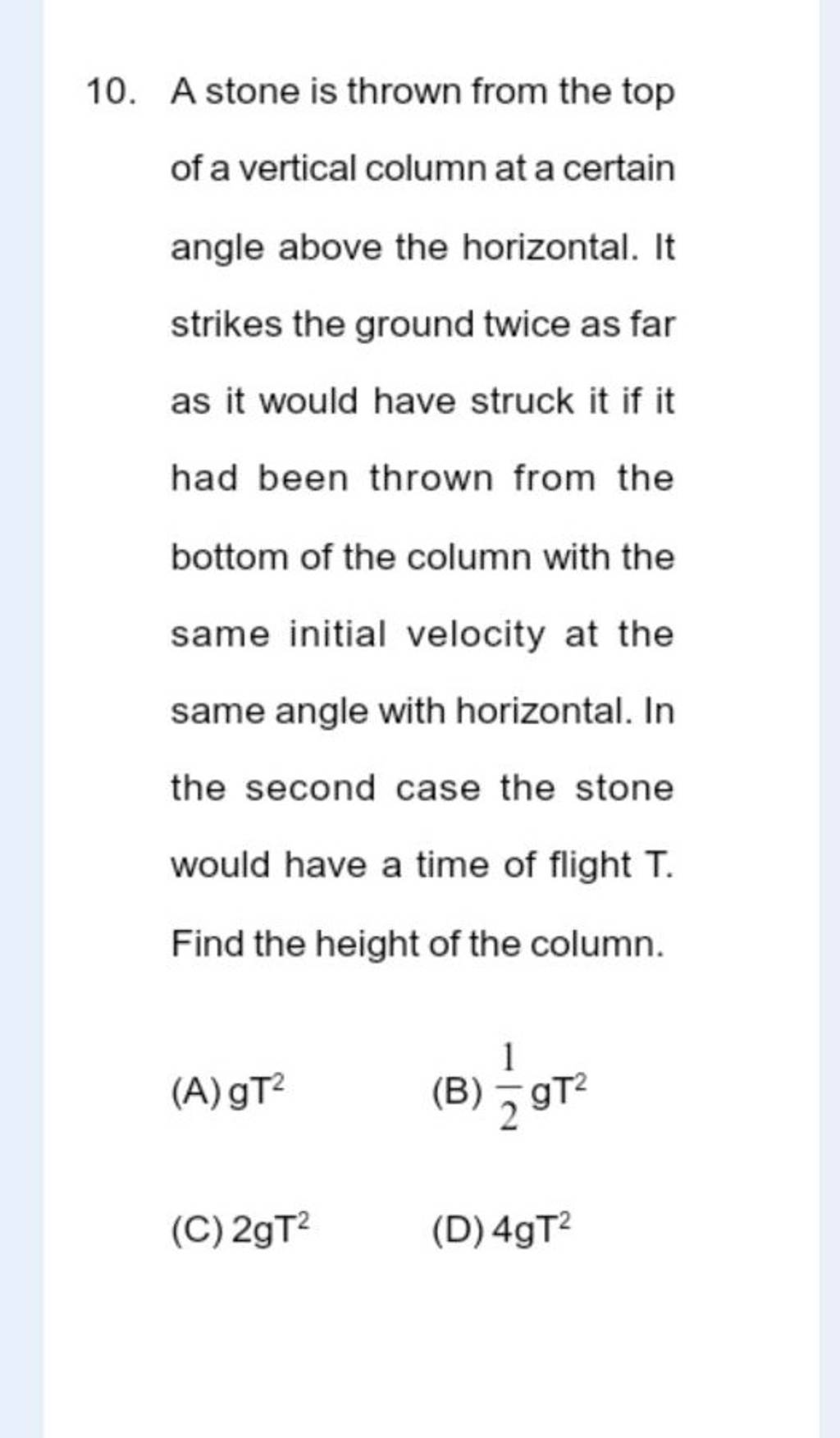 a-stone-is-thrown-from-the-top-of-a-vertical-column-at-a-certain-angle-ab