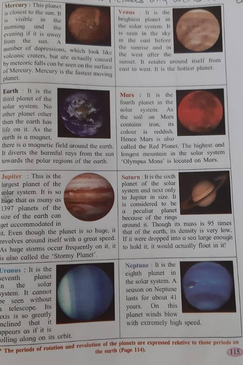 The periods of rotation and revolution of the planets are expressed relat..