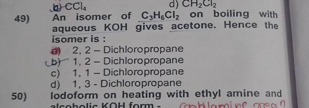 Isomers Of Dichloropropane