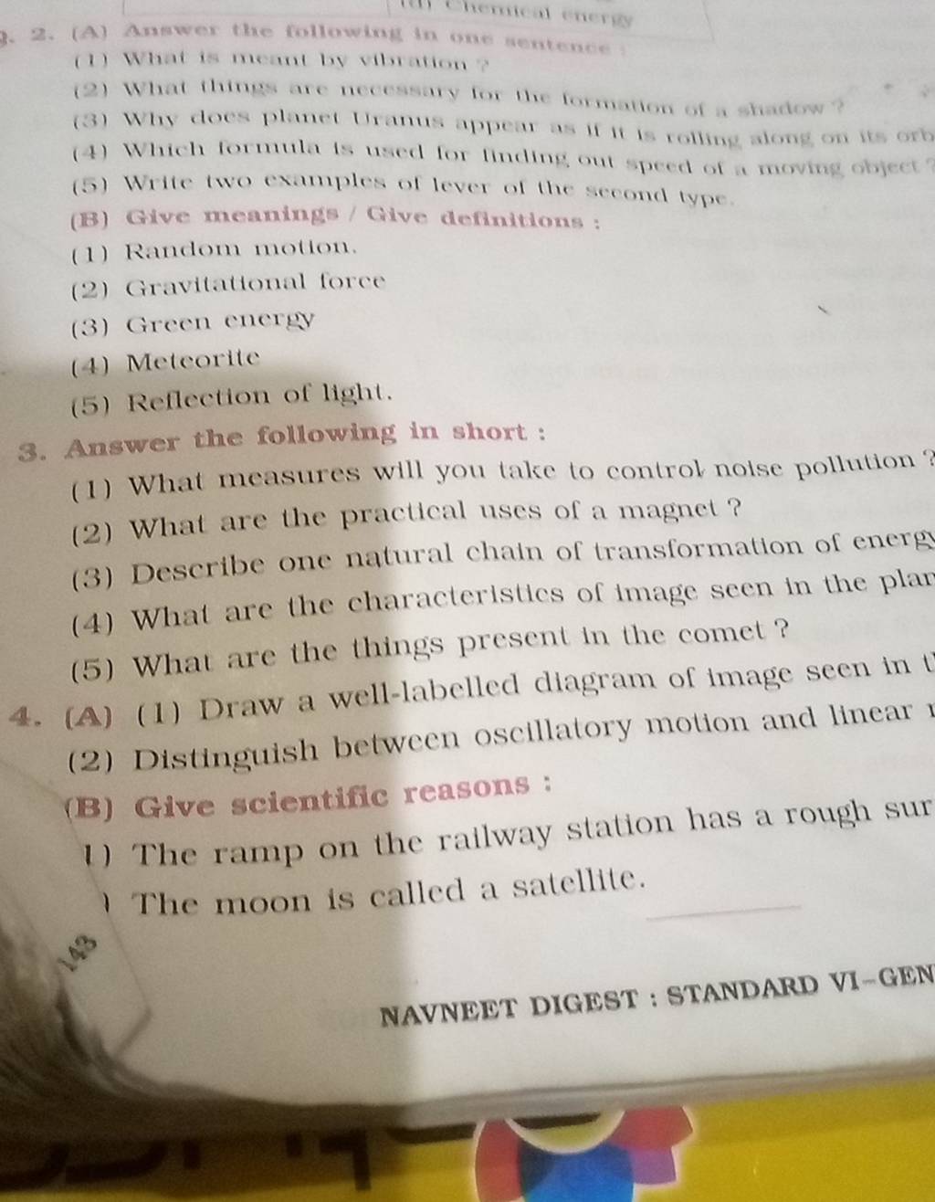 (A) (1) Draw a well-labelled diagram of image seen in | Filo