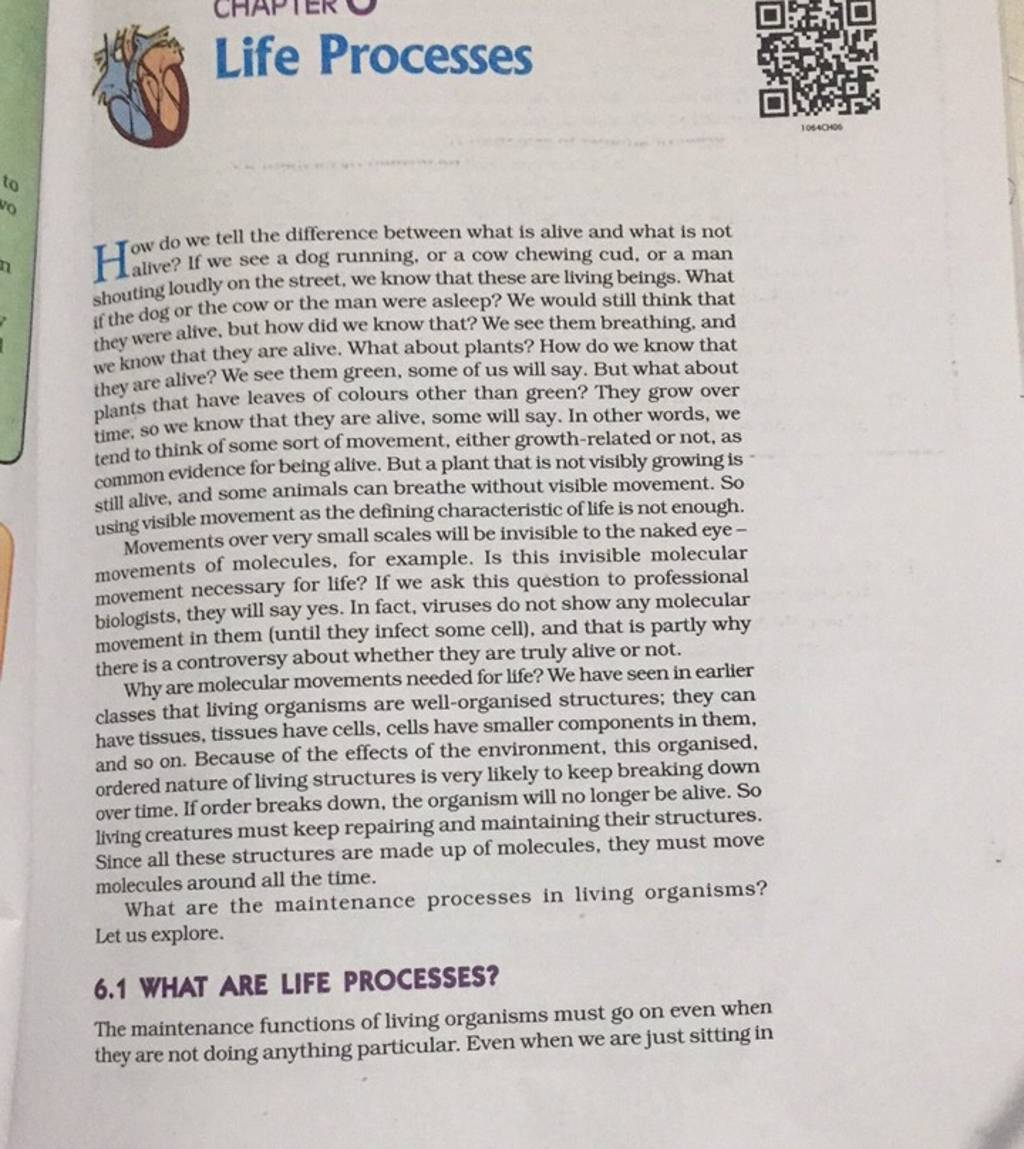 Life Processes Tow do we tell the difference between what is alive and wh..