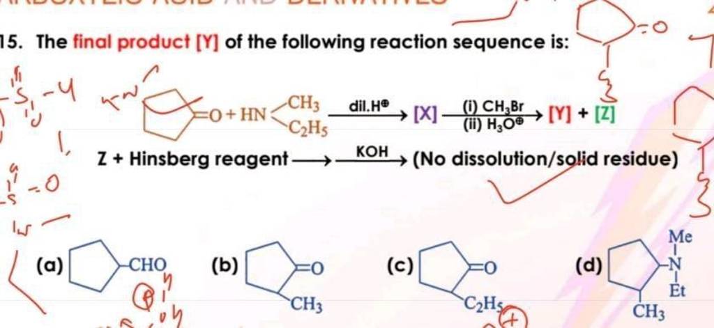The final product [Y] of the following reaction sequence is: Z+ Hinsberg