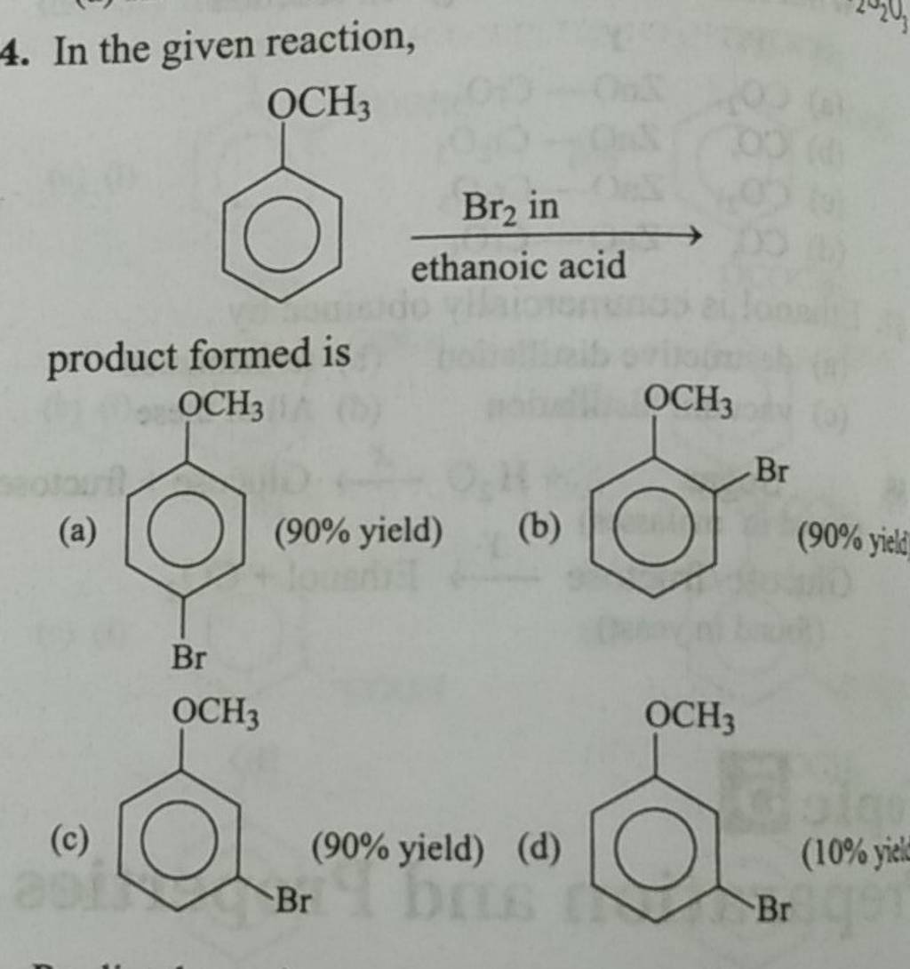 In the given reaction, product formed is | Filo